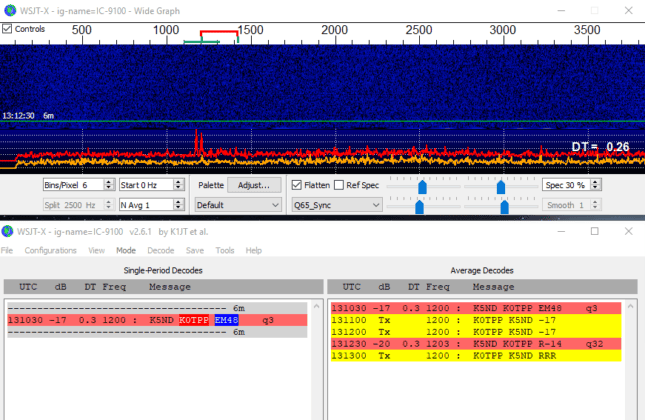 WSJT-X and the Q65 mode for 6 meters and Up | K5ND